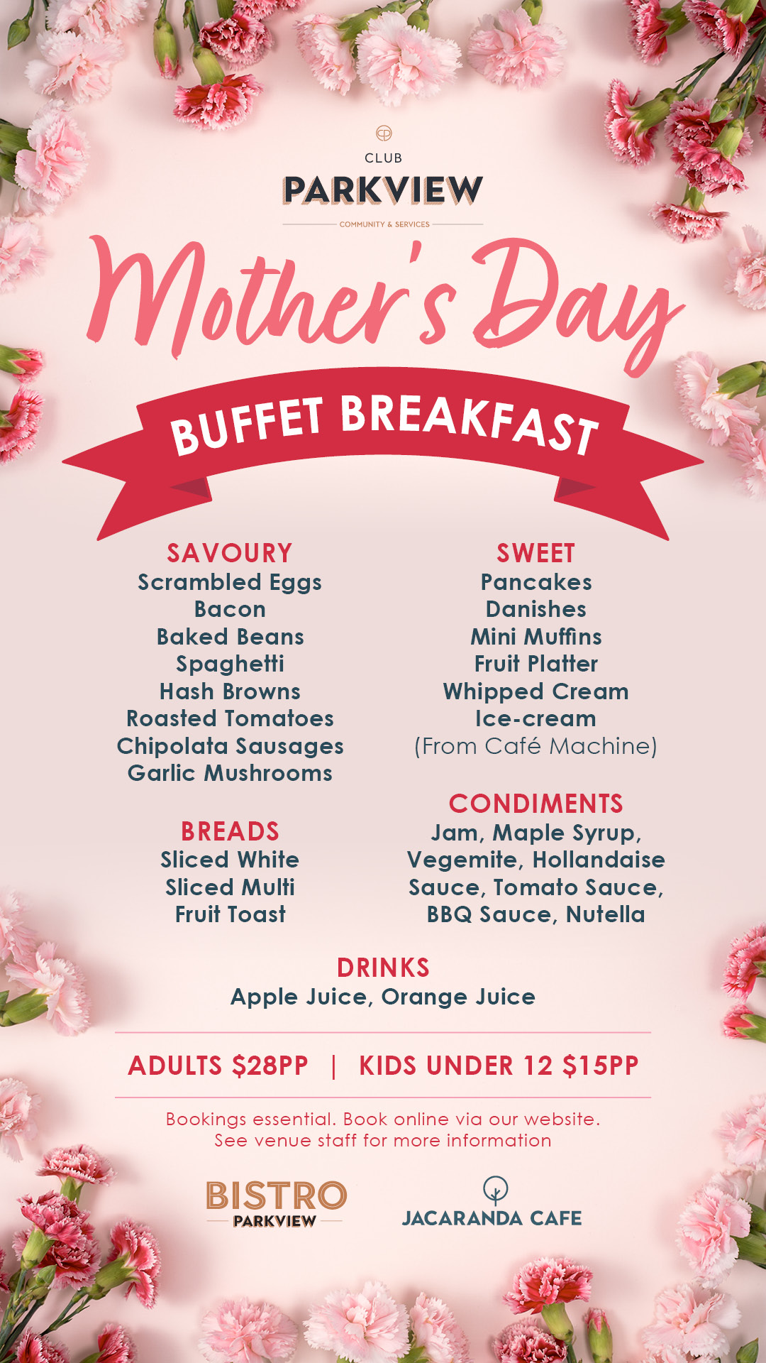 MOTHER'S DAY BUFFET BREAKFAST - Club Parkview